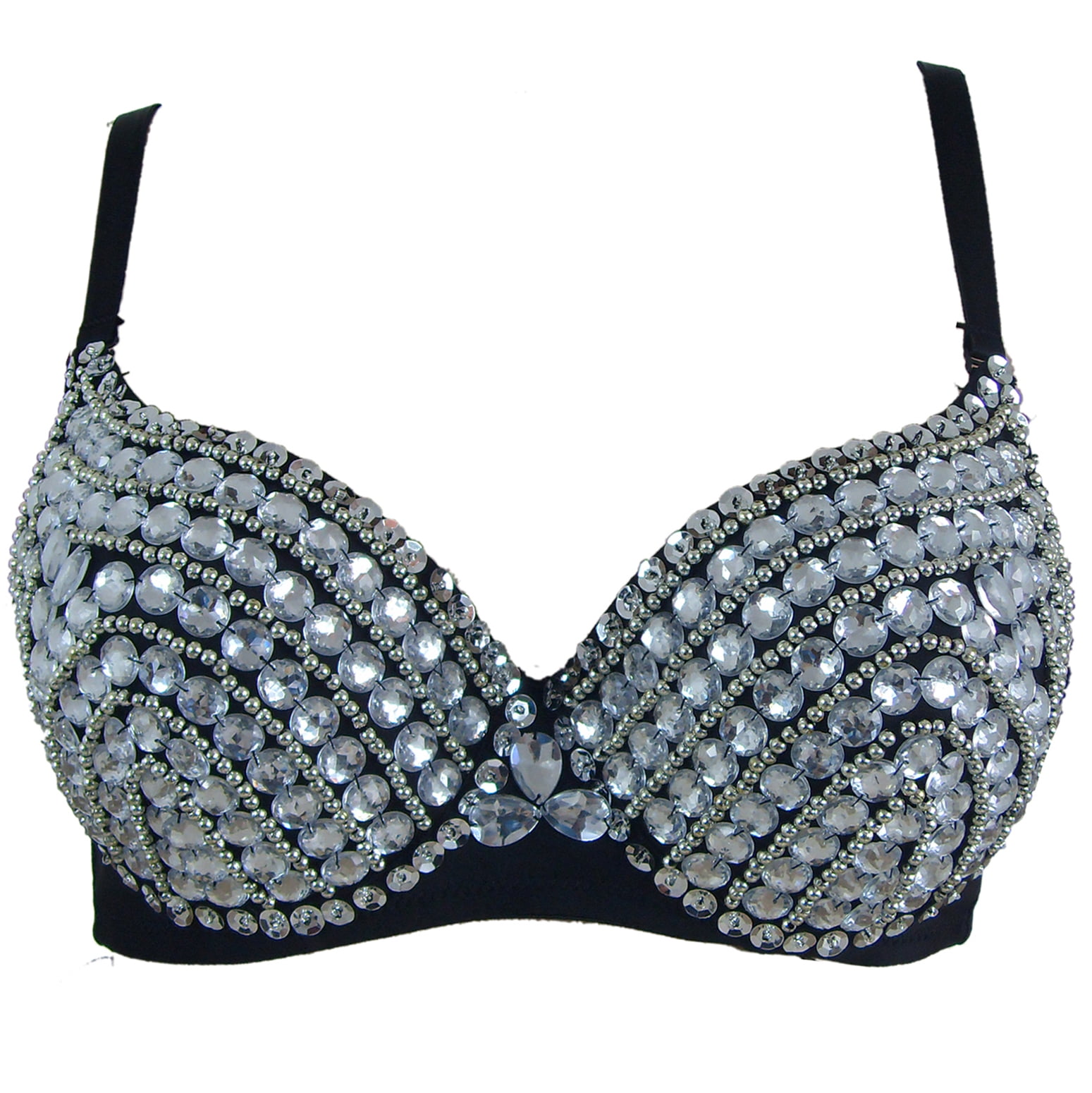 Rhinestone Burlesque Casino Uniforms Cosplay Theater Club Wear Bra ...