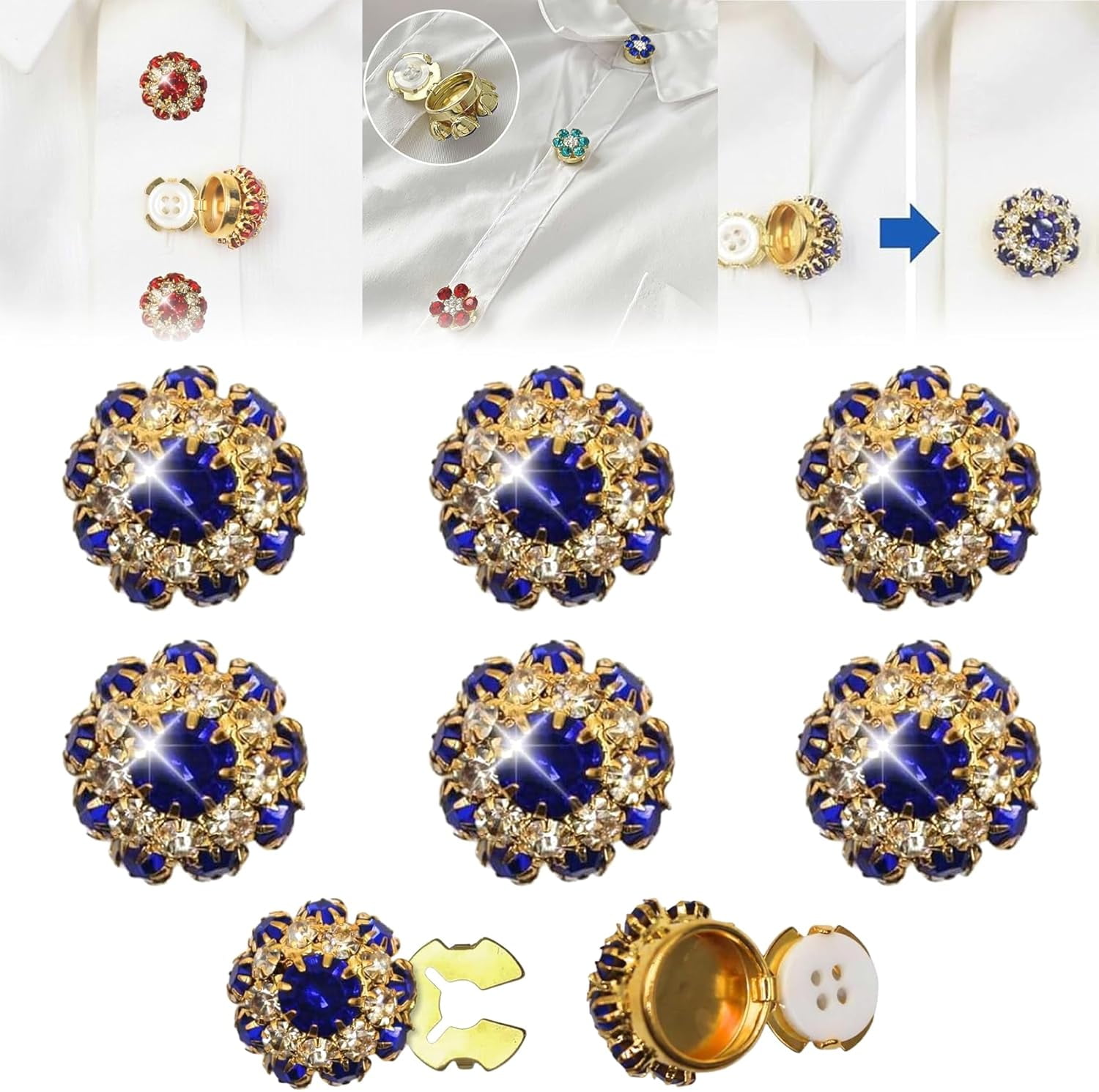 Rhinestone Button Covers, Rhinestone Button Covers for Women ...