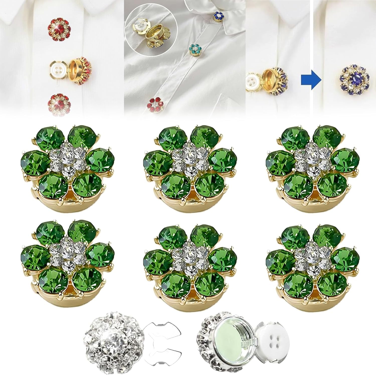 Rhinestone Button Covers, Rhinestone Button Covers for Women ...