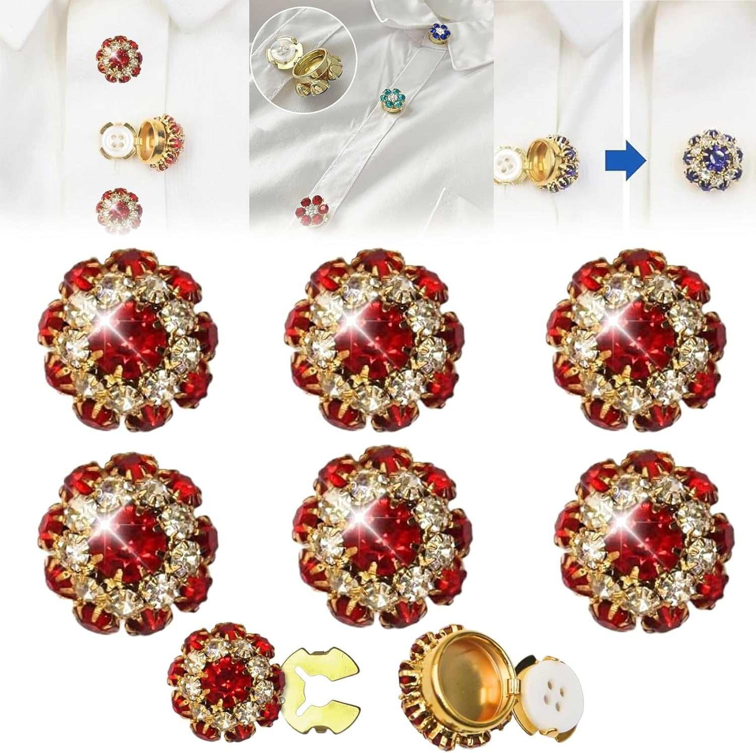 Rhinestone Button Covers, Rhinestone Button Covers for Women ...