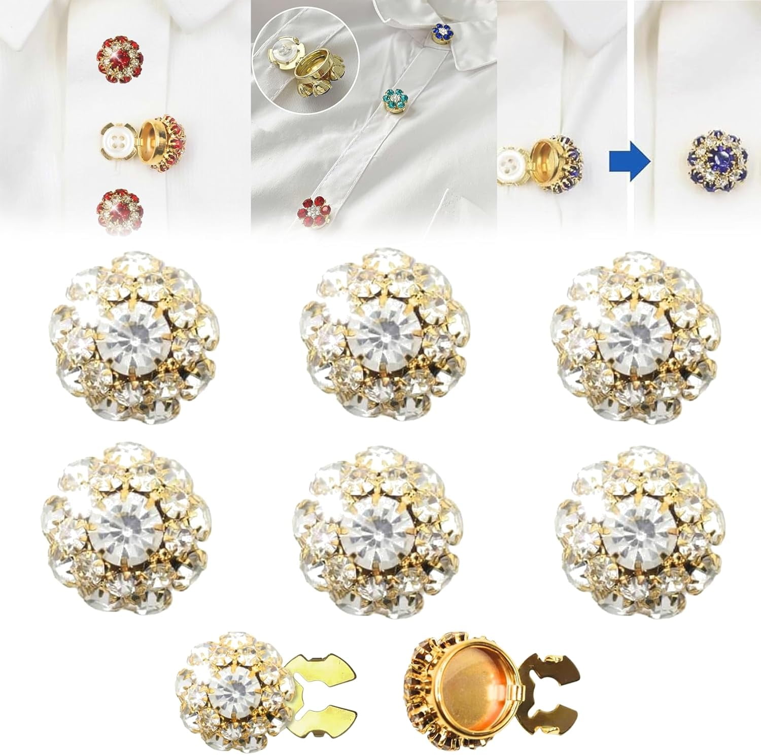 Rhinestone Button Covers, Rhinestone Button Covers for Women ...