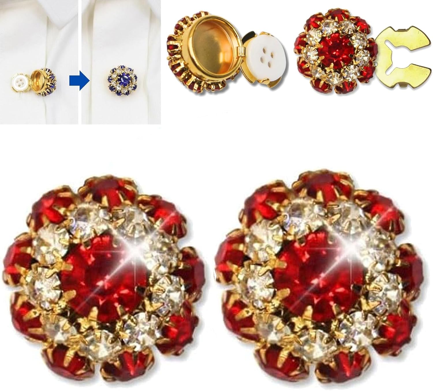 Rhinestone Button Covers, Rhinestone Button Covers for Women ...