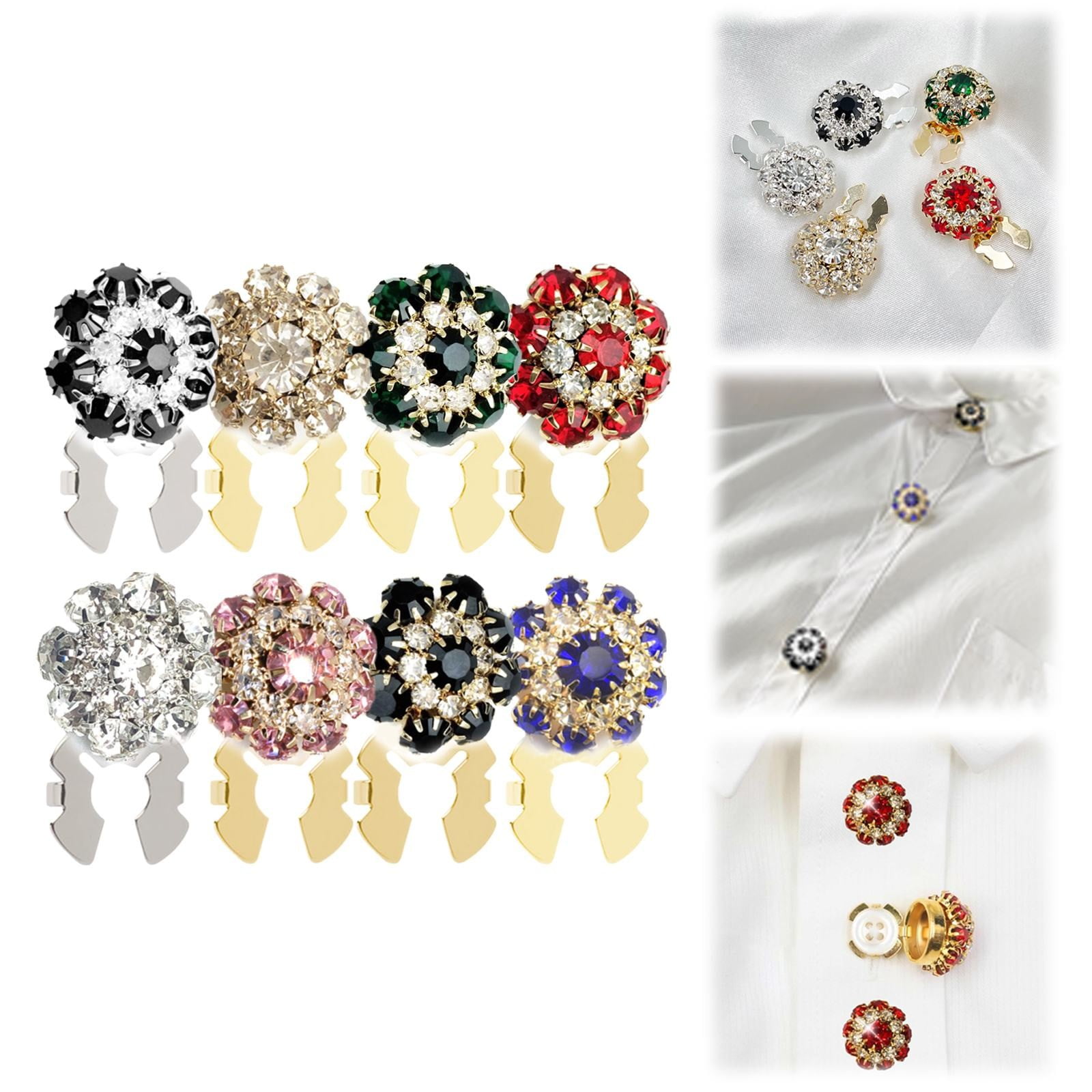 Rhinestone Buttons Silver Clearance! Clothing Buttons Detachable Shirt ...