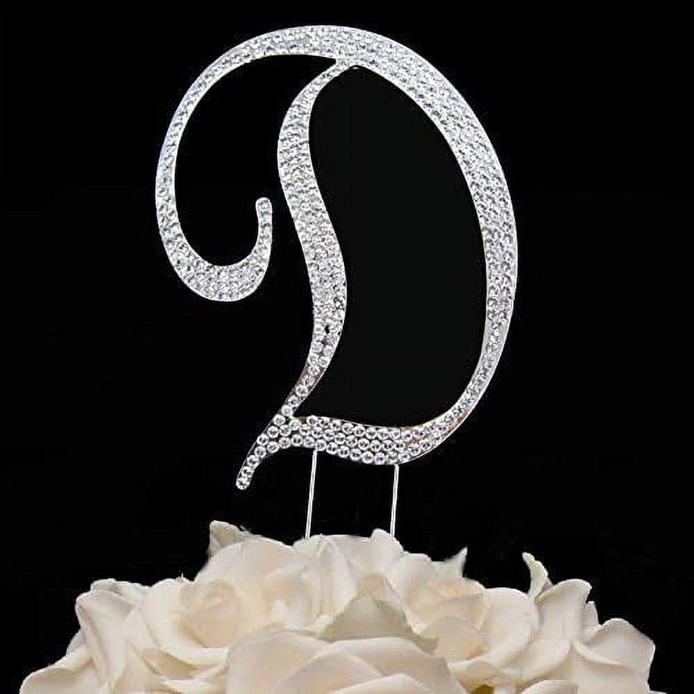 Rhinestone Cake Topper Letter D - Walmart.com