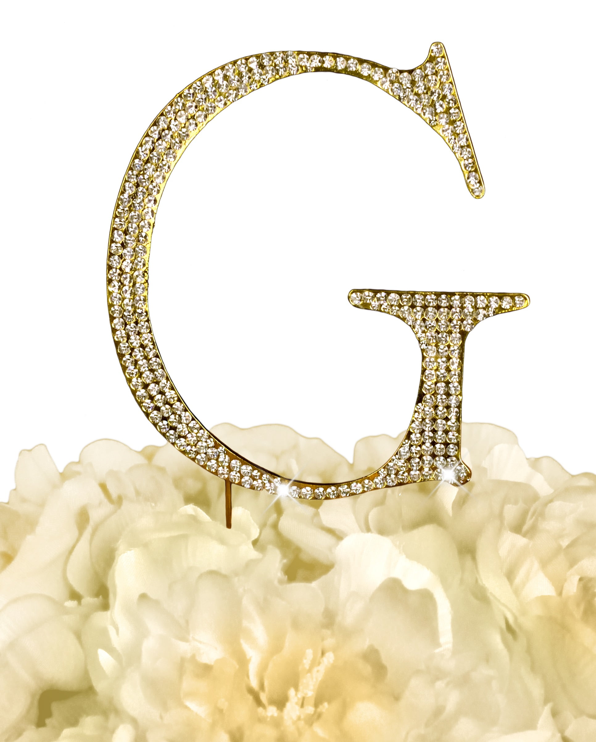 Rhinestone Cake Topper - Unik Occasions Letter G - Large - Gold ...