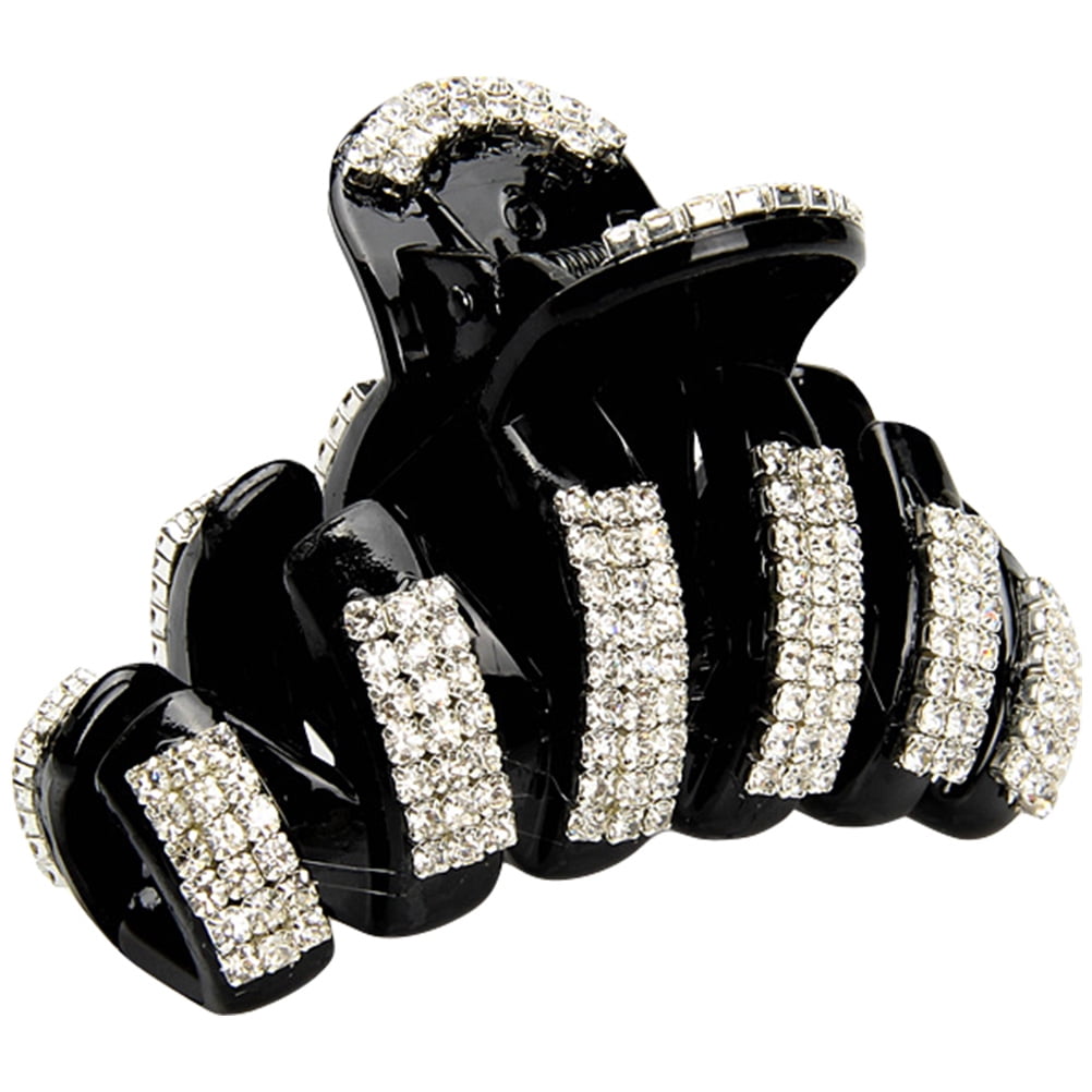 HOOWIFFY Black Acrylic Hair Barrettes for Women, Stylish Hair Clips ...