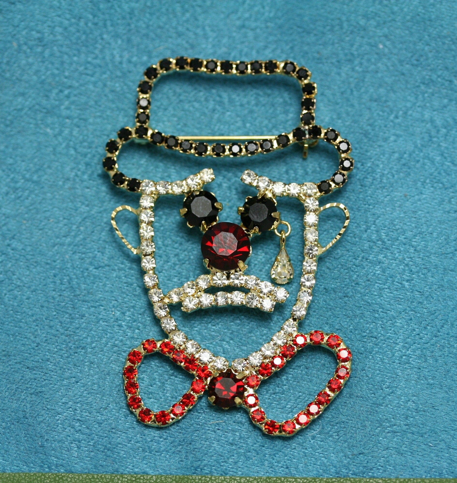 Crystal Rhinestone Clown Brooch Pin - Walmart.com