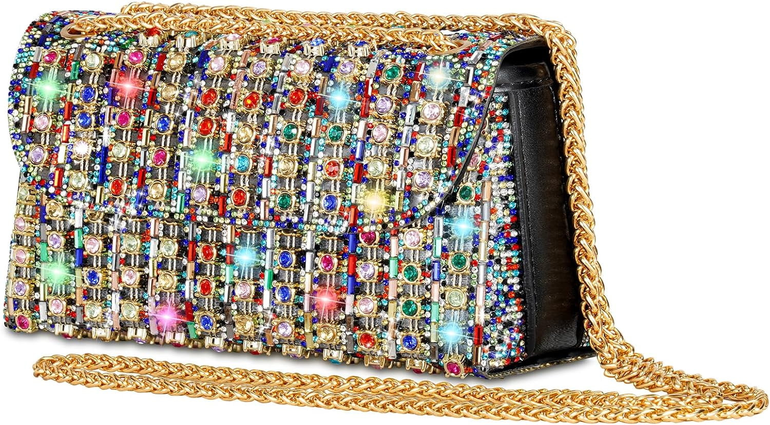 Rhinestone Clutch Purse Sparkling Silver Crystal Diamond Evening Bag ...