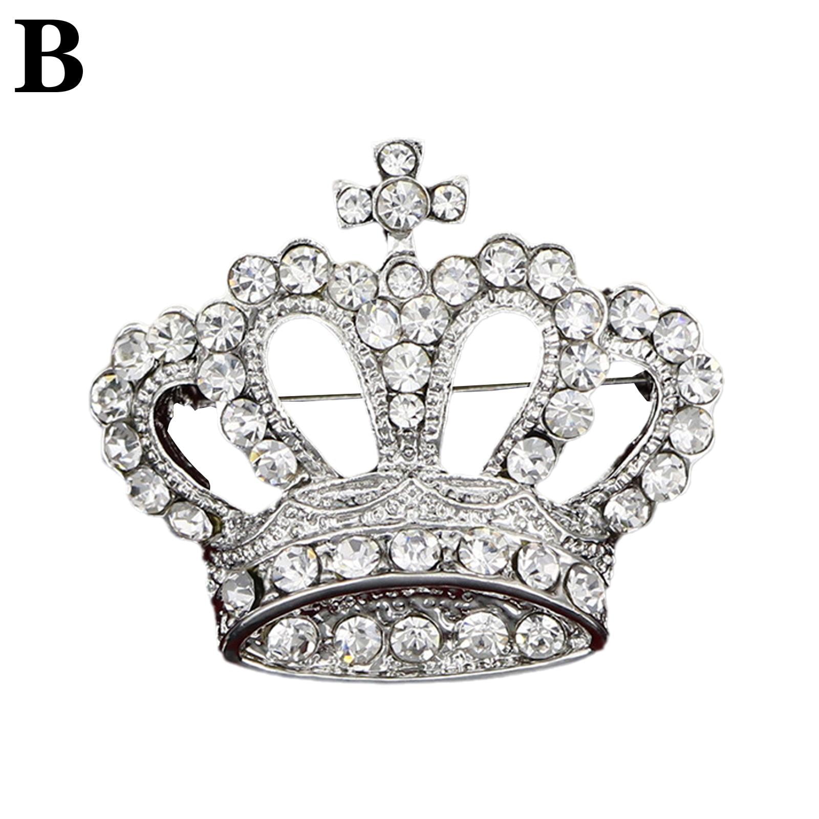 Rhinestone Crown Brooches Women Classic Party Office Fashion Jewelry ...
