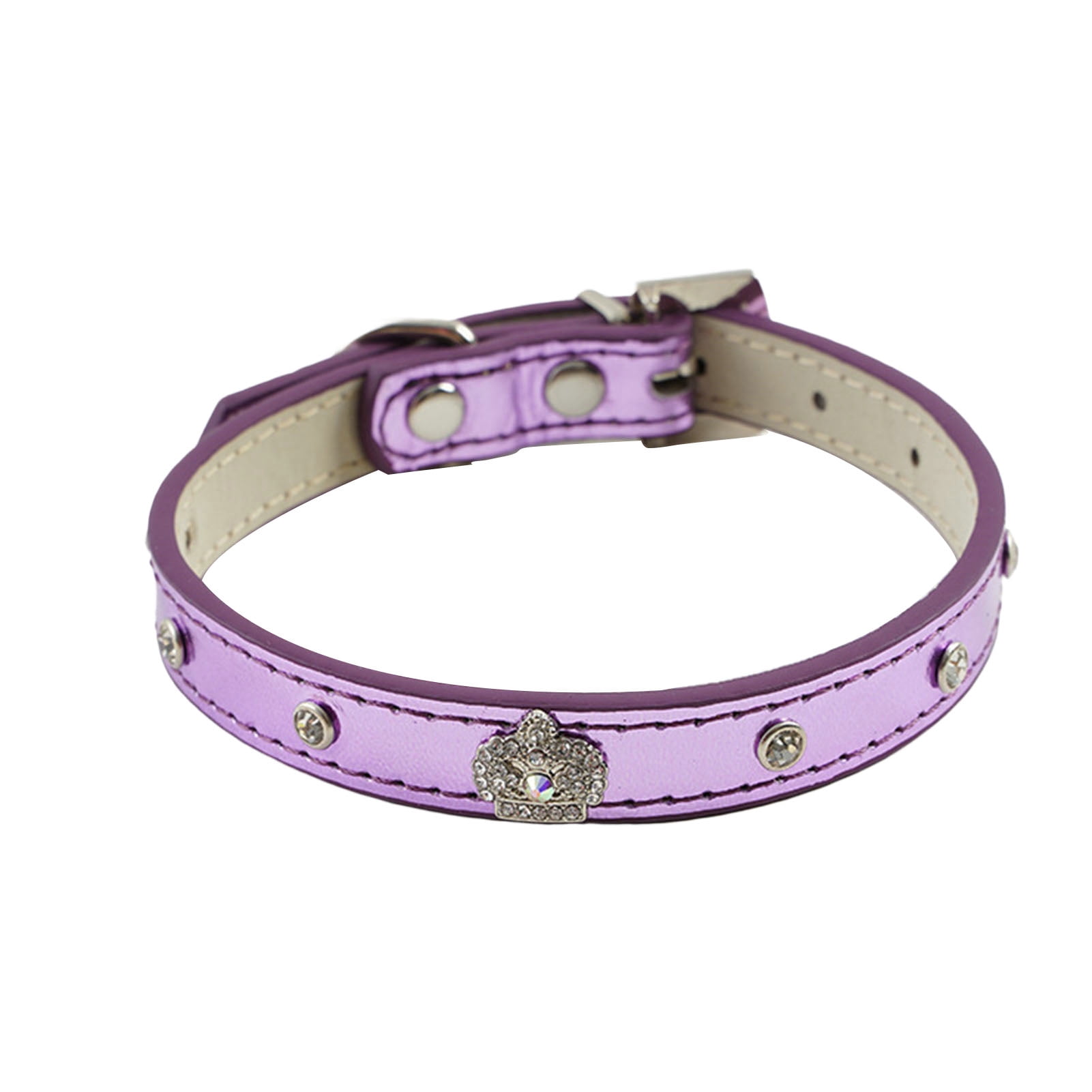 Rhinestone Crown Dog Collar - Adjustable Buckle Design for Neck ...