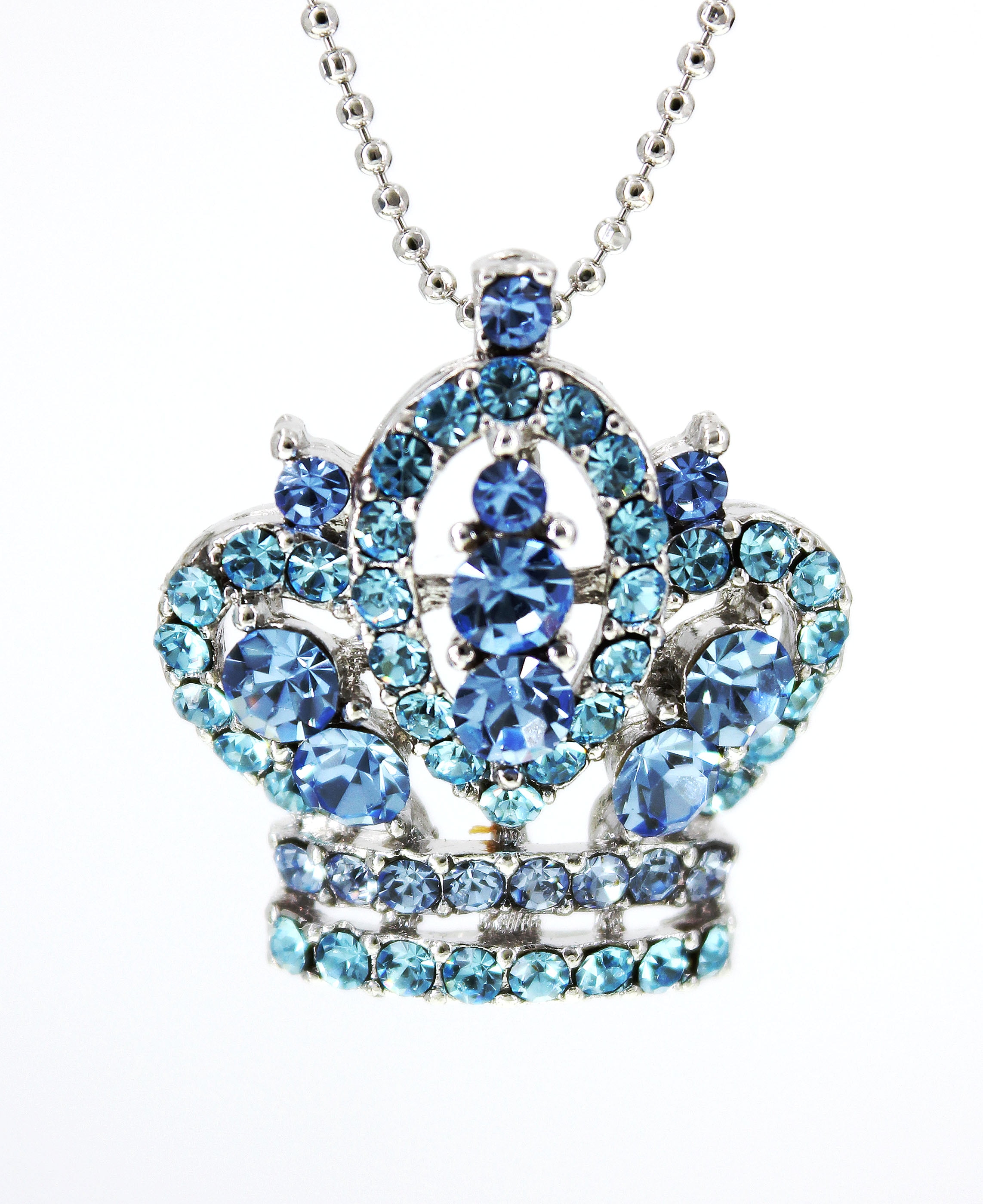 Rhinestone Crown - Rhodium Plating - Made in Korea - Blue - NE-N5528BL ...