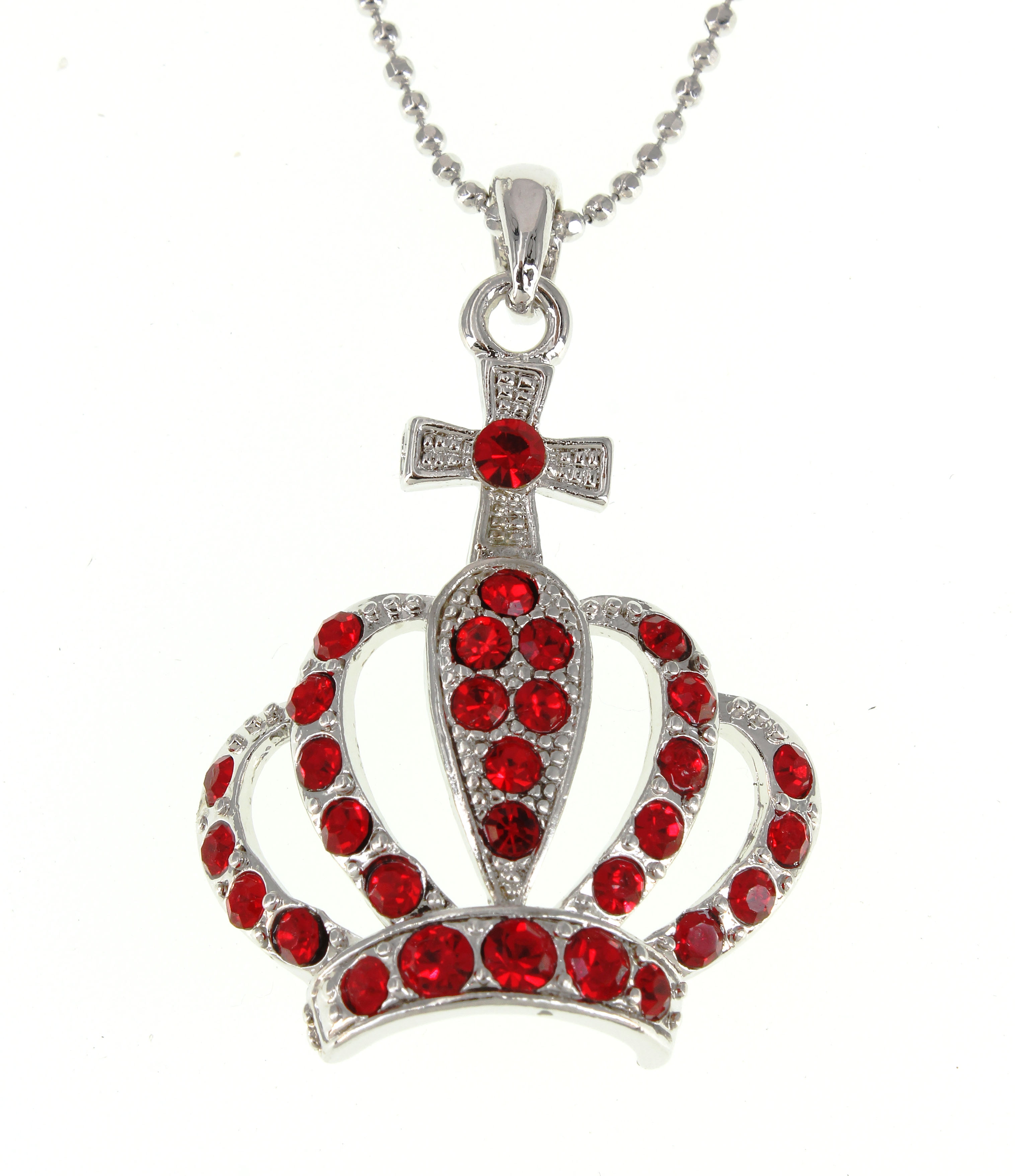 Rhinestone Crown - Rhodium Plating - Red Colors - NE-N3044RD - Walmart.com
