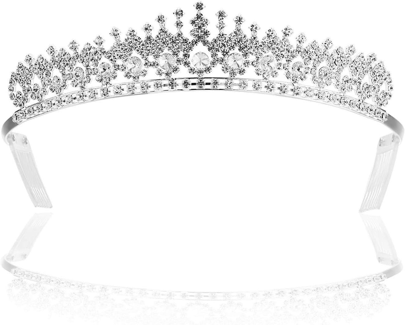 Rhinestone Crystal Pageant Bridal Tiara Crown - Walmart.com