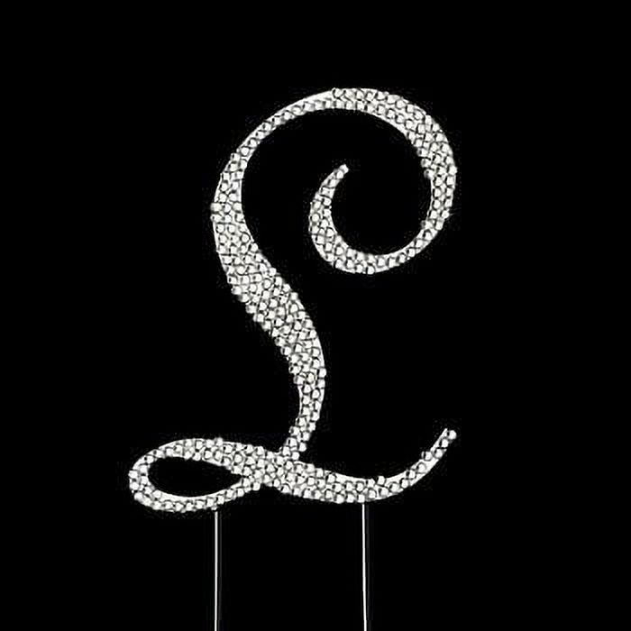 Rhinestone Crystal Wedding Cake Topper Any Letter Completely Covered ...