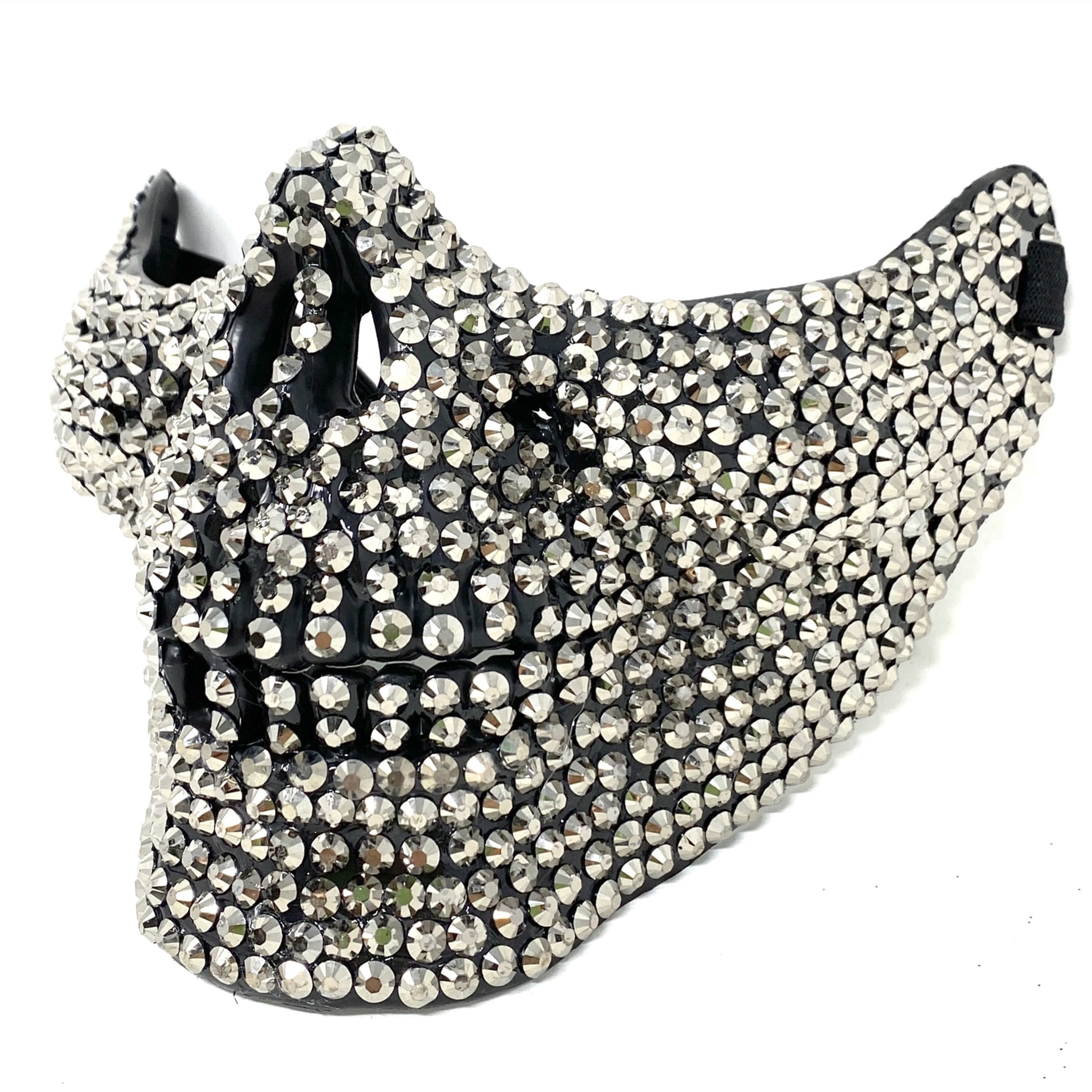 Rhinestone Diamond Skull Teeth Jaw Mouth Masquerade Mask Costume ...