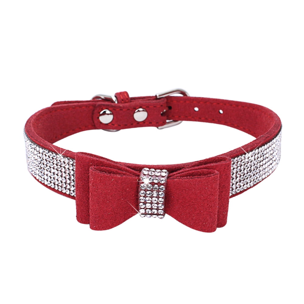 Rhinestone Dog Collar, Cute Dazzling Sparkling Soft Velvet Dog Cat ...
