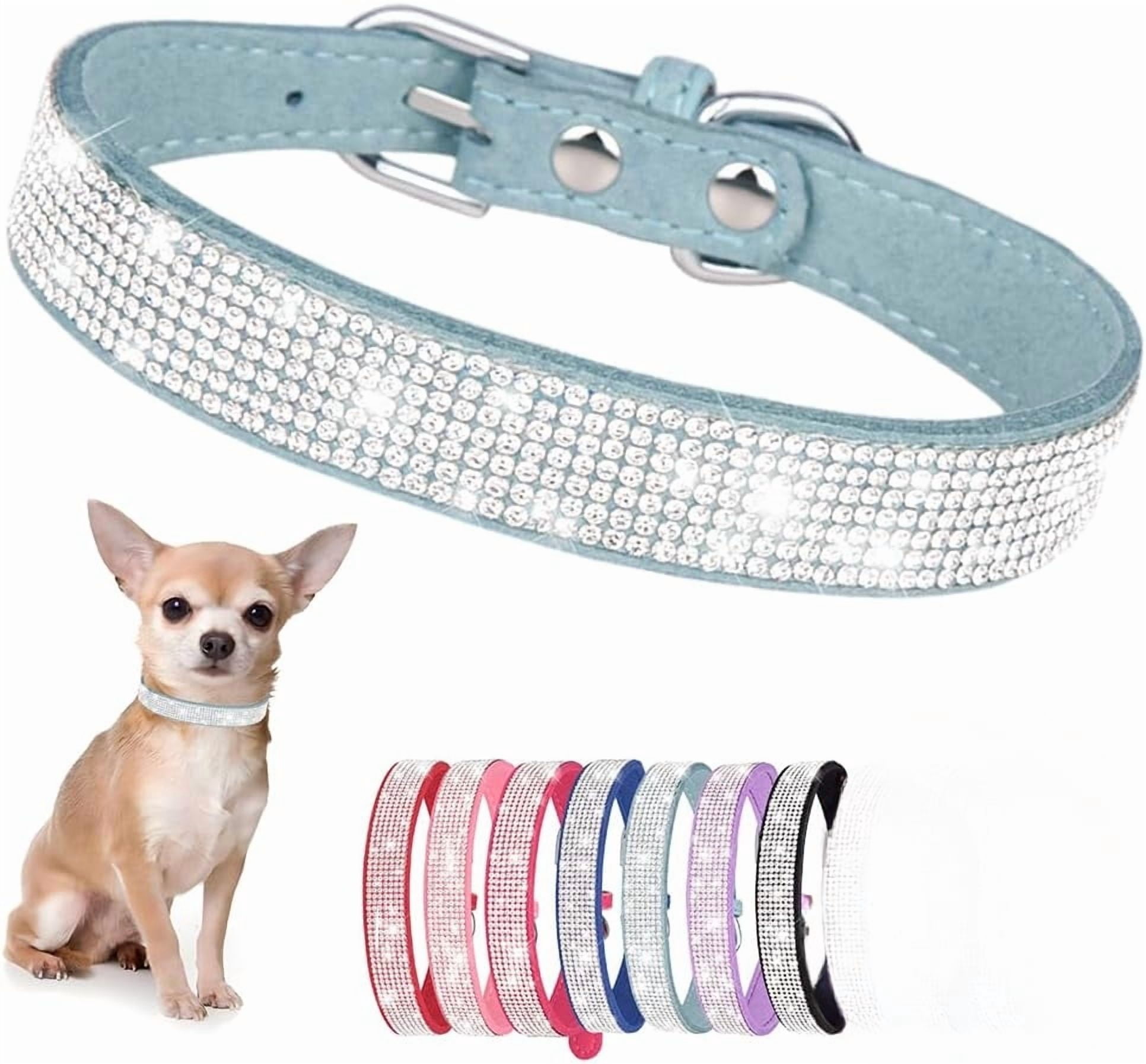 Rhinestone Dog Collar for Small Medium Dogs, Bling Diamond Fancy ...