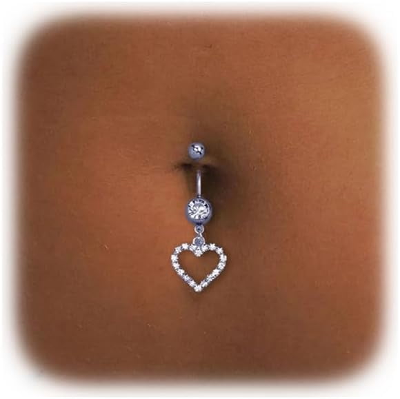Rhinestone Dollar Sign Belly Button Ring Summer Navel Piercing Dangle ...