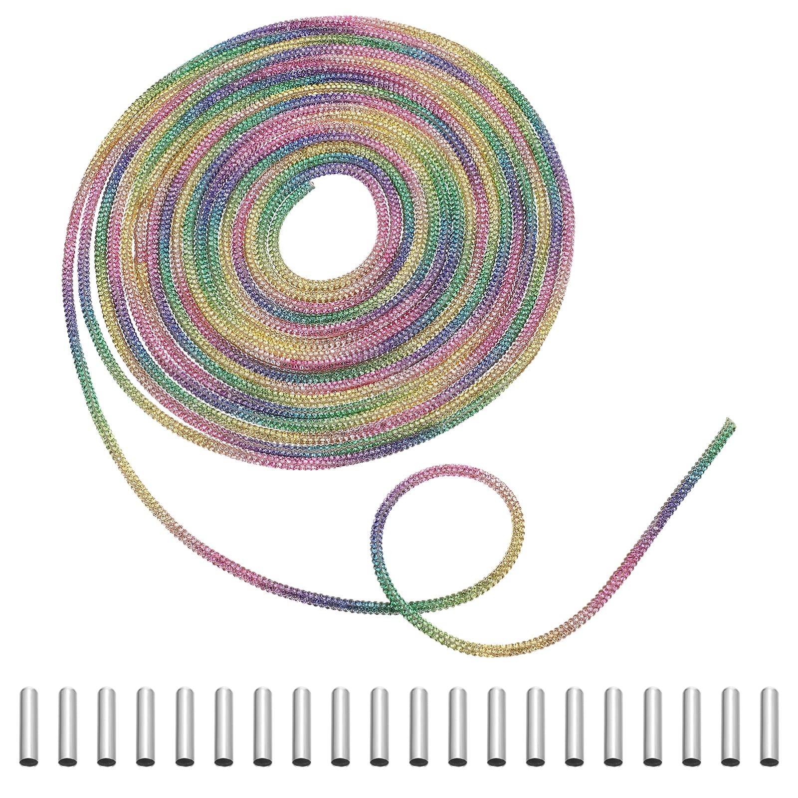 Rhinestone Drill Wire Shoelaces Crystal Bow Tie Round for Sneakers ...