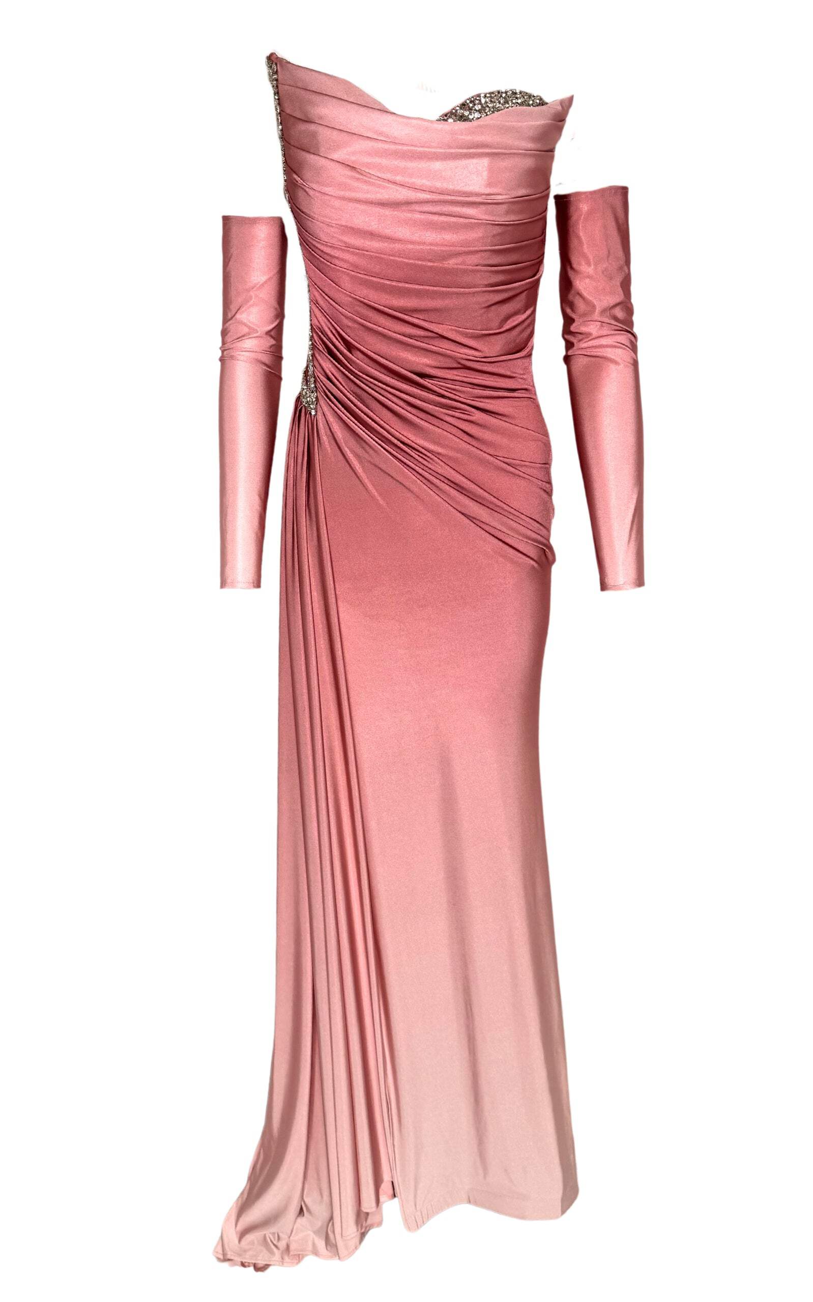 Rhinestone Embellished Light Pink Ombre Gown | Runway Catalog - Walmart.com