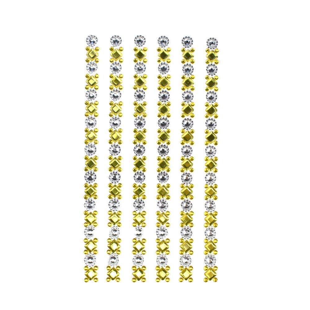 Rhinestone Embellishments Stickers, 6-Inch, 5-Strips - Walmart.com