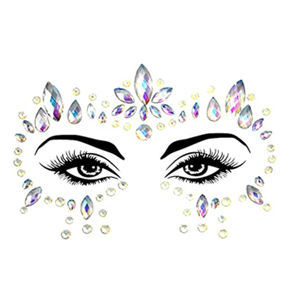 Rhinestone Face Gems Jewels, Rave Crystals Face Gems Stick on, for ...