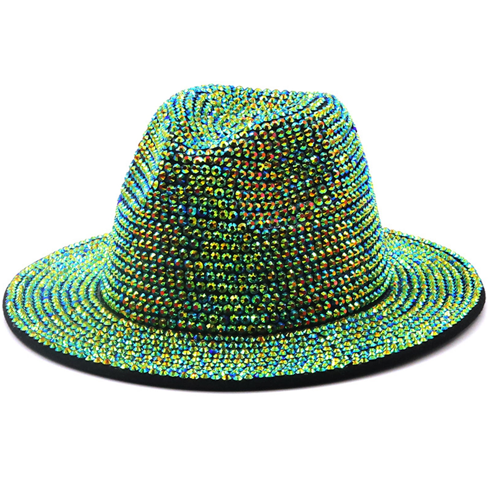 Rhinestone Fedora Hat Woman Handmade Bright Rhinestone Top Hat Fall ...