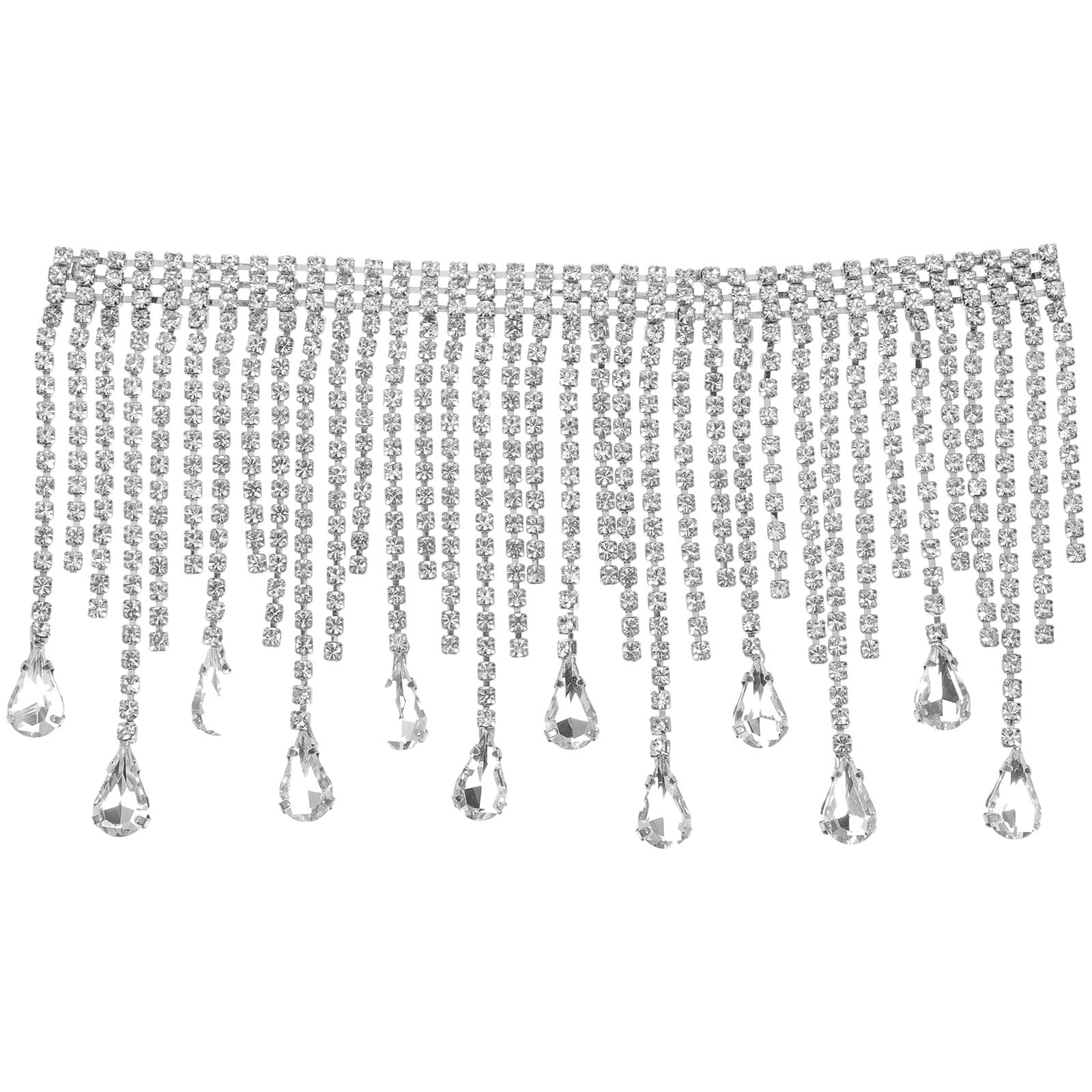 Rhinestone Fringe Trim Rhinestone Tassel Fringe Rhinestone Trim ...