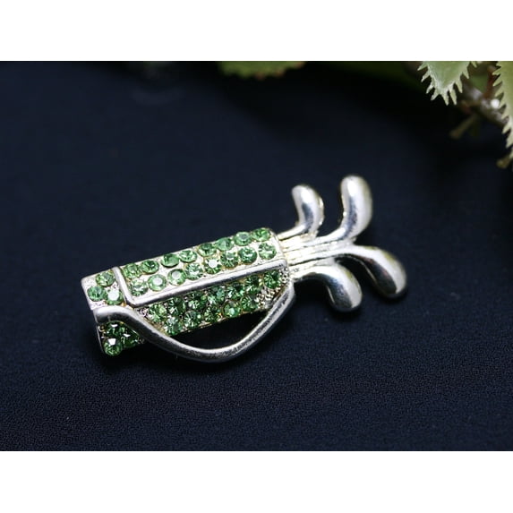 Rhinestone GOLF Pin Brooch BAG Clubs, Golf Bag Brooch Pin, Golf Jewelry ...