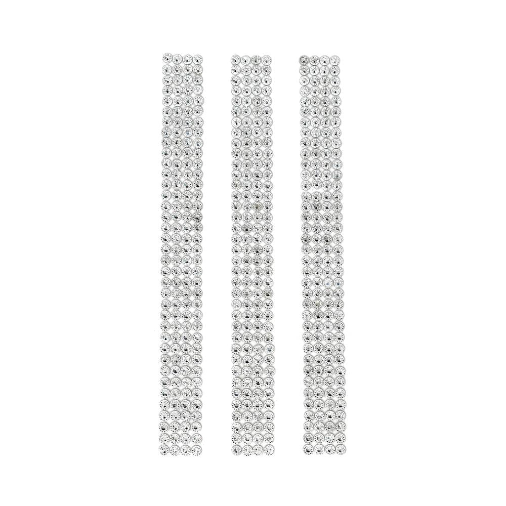 Rhinestone Gems Sticker Strips, Silver, 7-3/4-Inch, 3-Count - Walmart.com