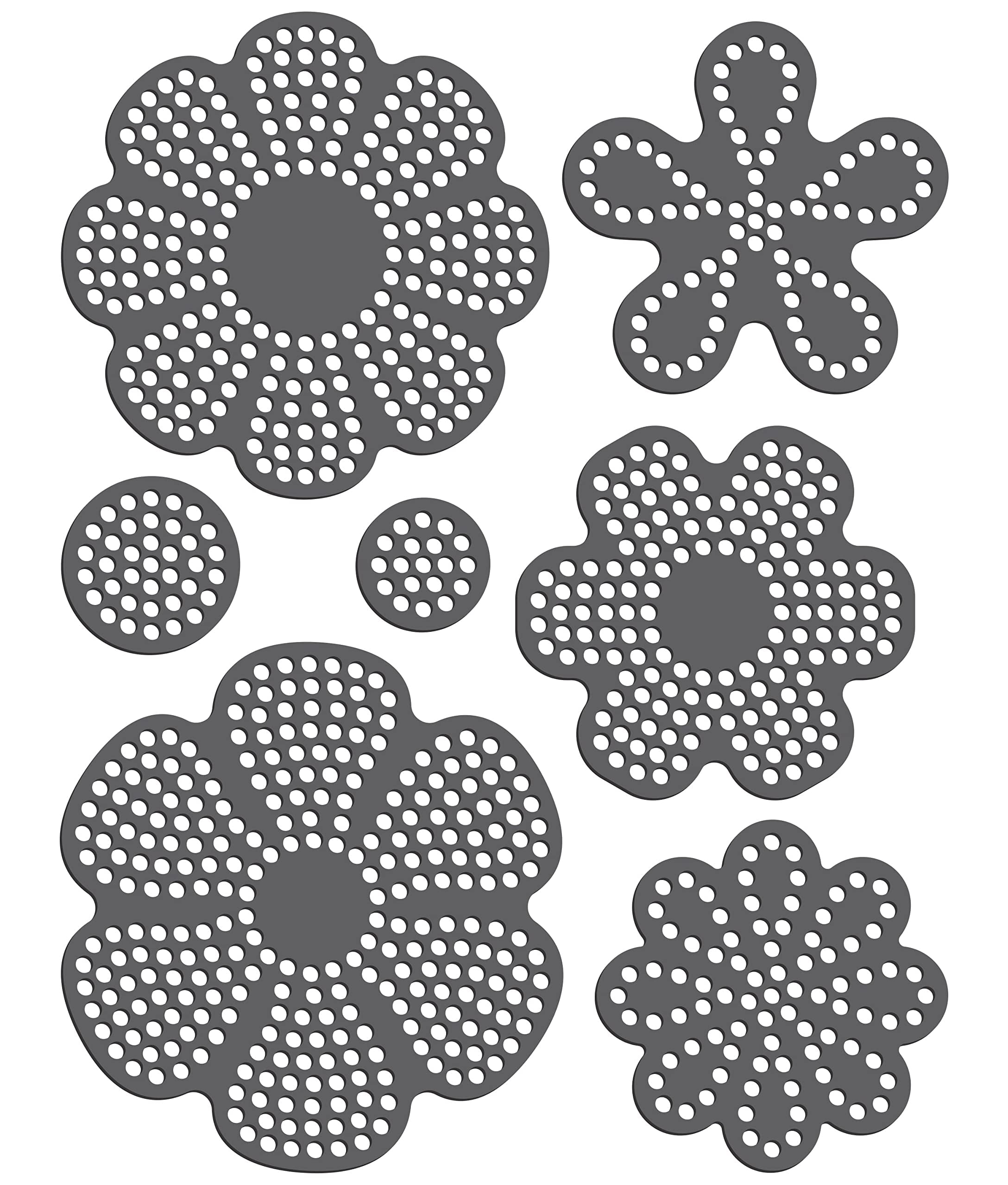 Rhinestone Genie Flowers 001 Magnetic Rhinestone Template, Black ...