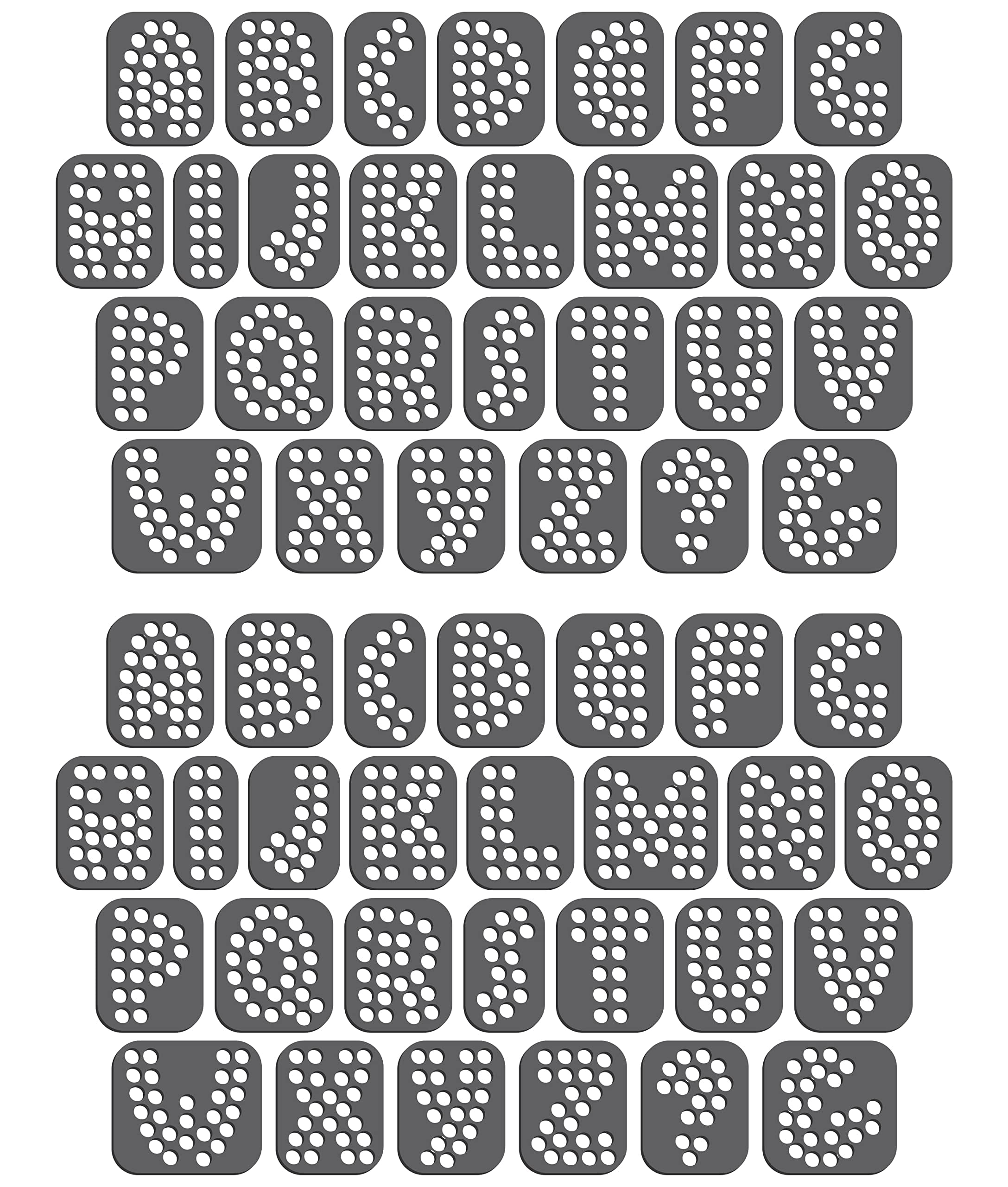 Rhinestone Genie Font-Hopper 1" Magnetic Rhinestone Template, Black ...