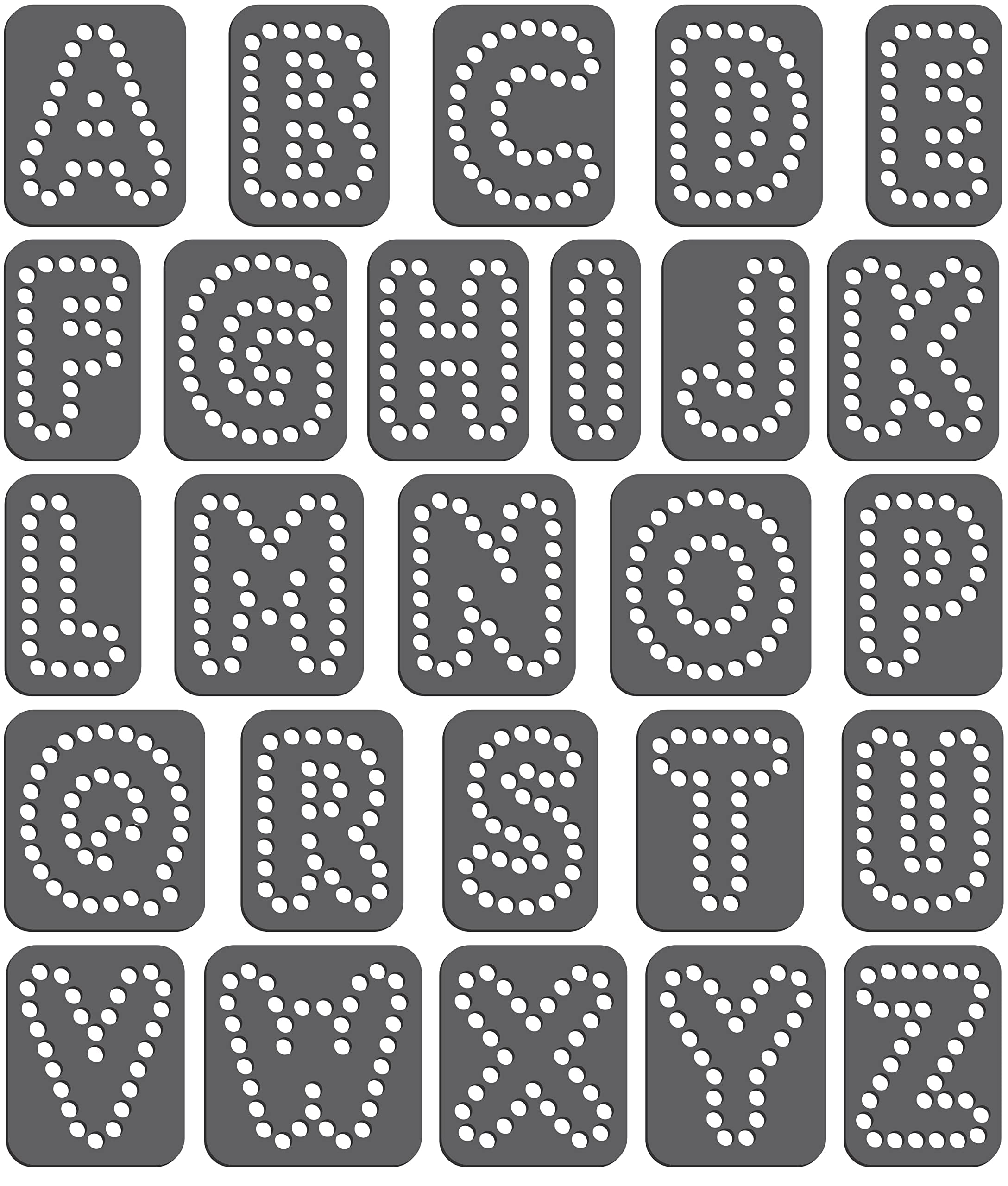 Rhinestone Genie Font-Rounded 1.5" Magnetic Rhinestone Template, Black ...