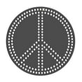 Rhinestone Genie RT3-SYM002 Peace Sign Magnetic Rhinestone Template ...