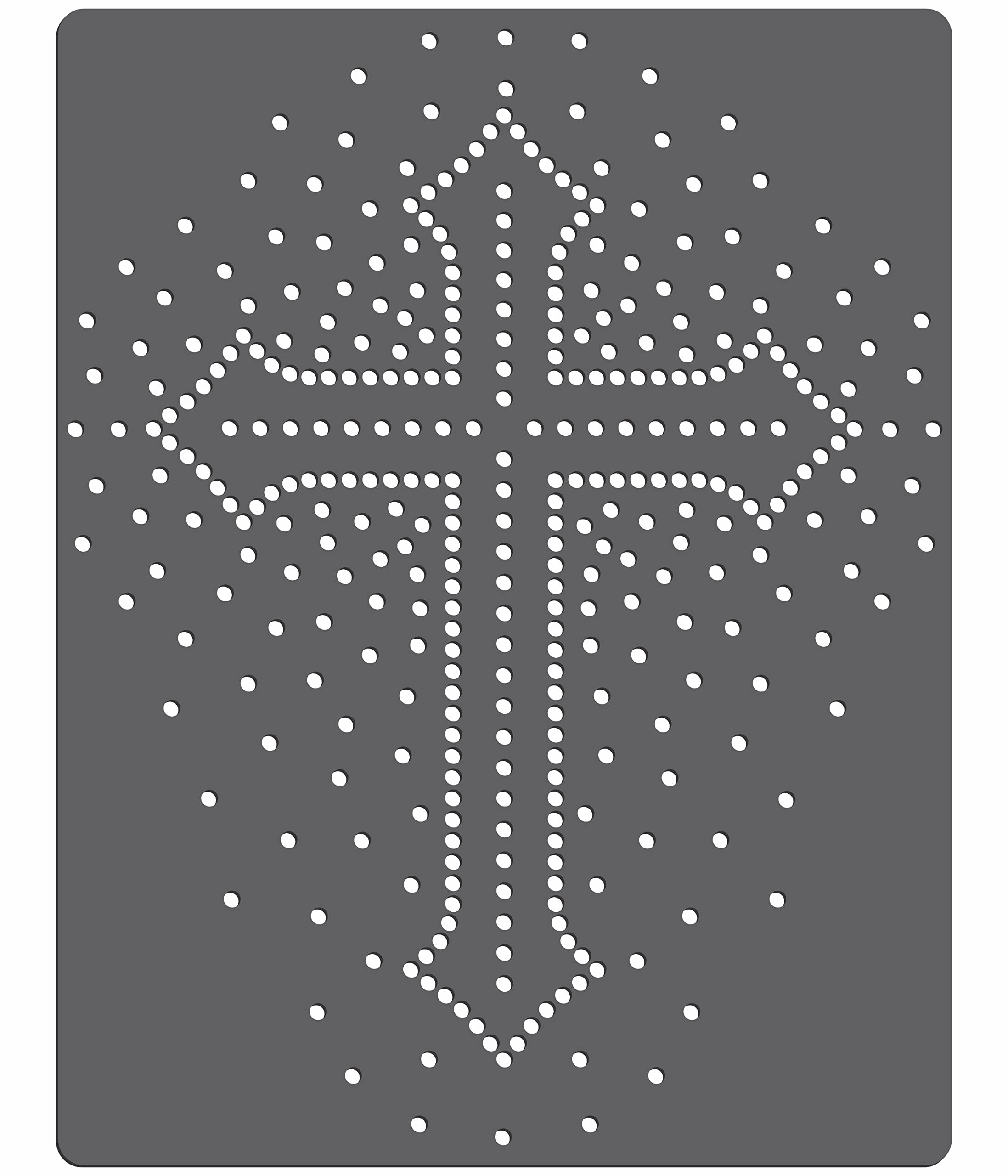 Rhinestone Genie Radiant Cross 10" Magnetic Rhinestone Template, Black ...