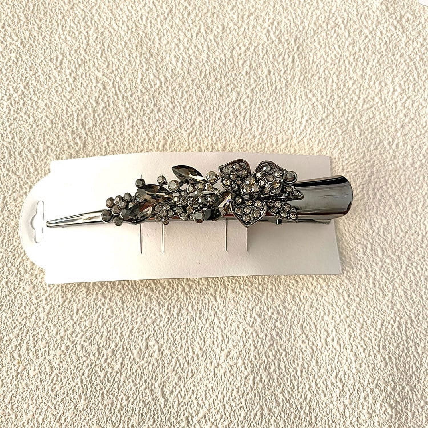 Rhinestone Hair Barrette Shiny Clip Women Hair Styling Clip Billed ...