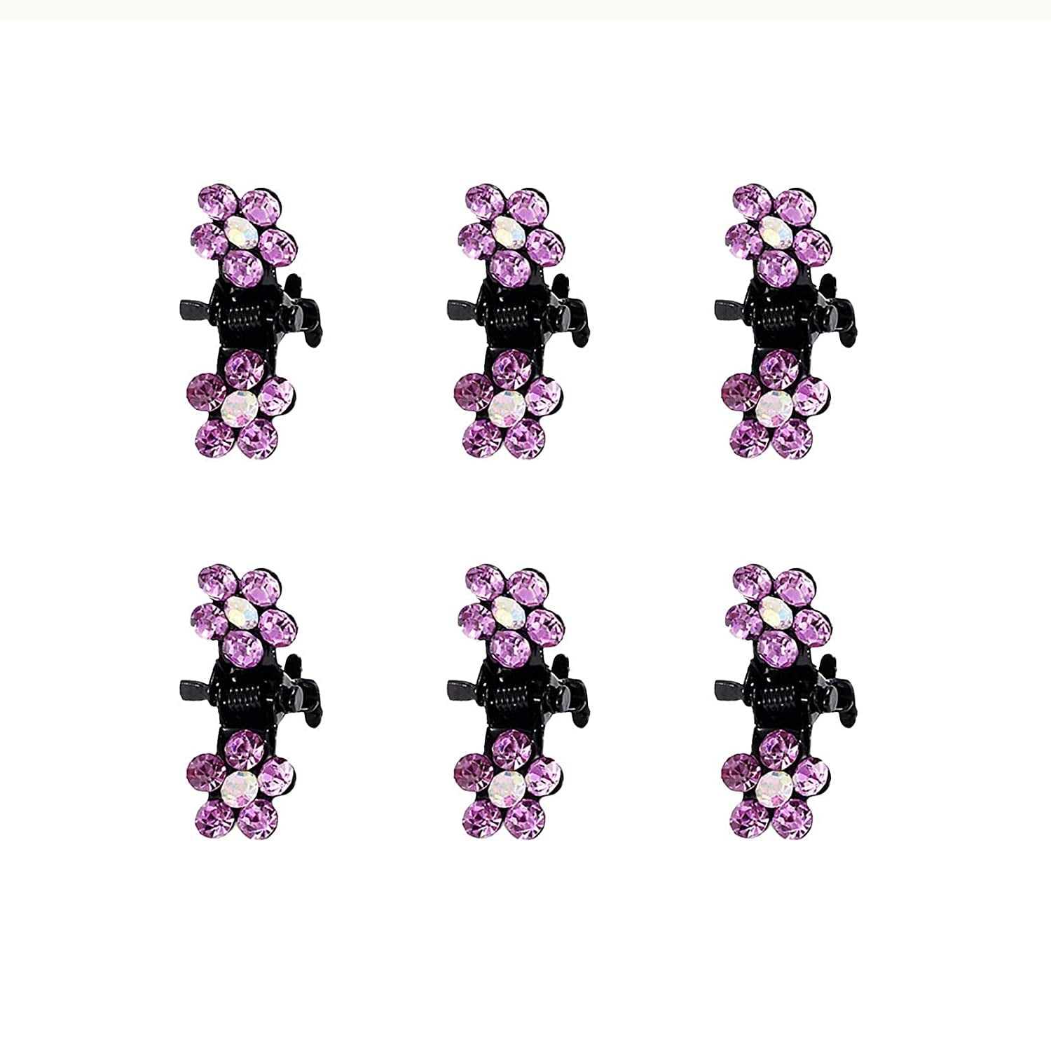 Rhinestone Hair Claws Mini Hair Claw Clips Glitter Barrettes | crystal ...