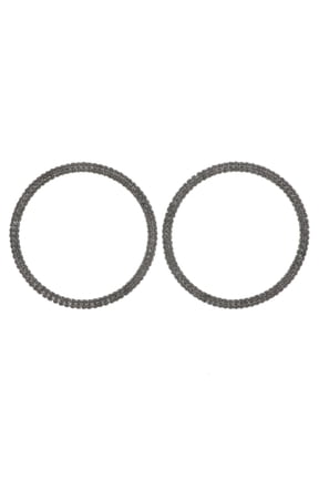 Black Rhinestone Hoop Earrings