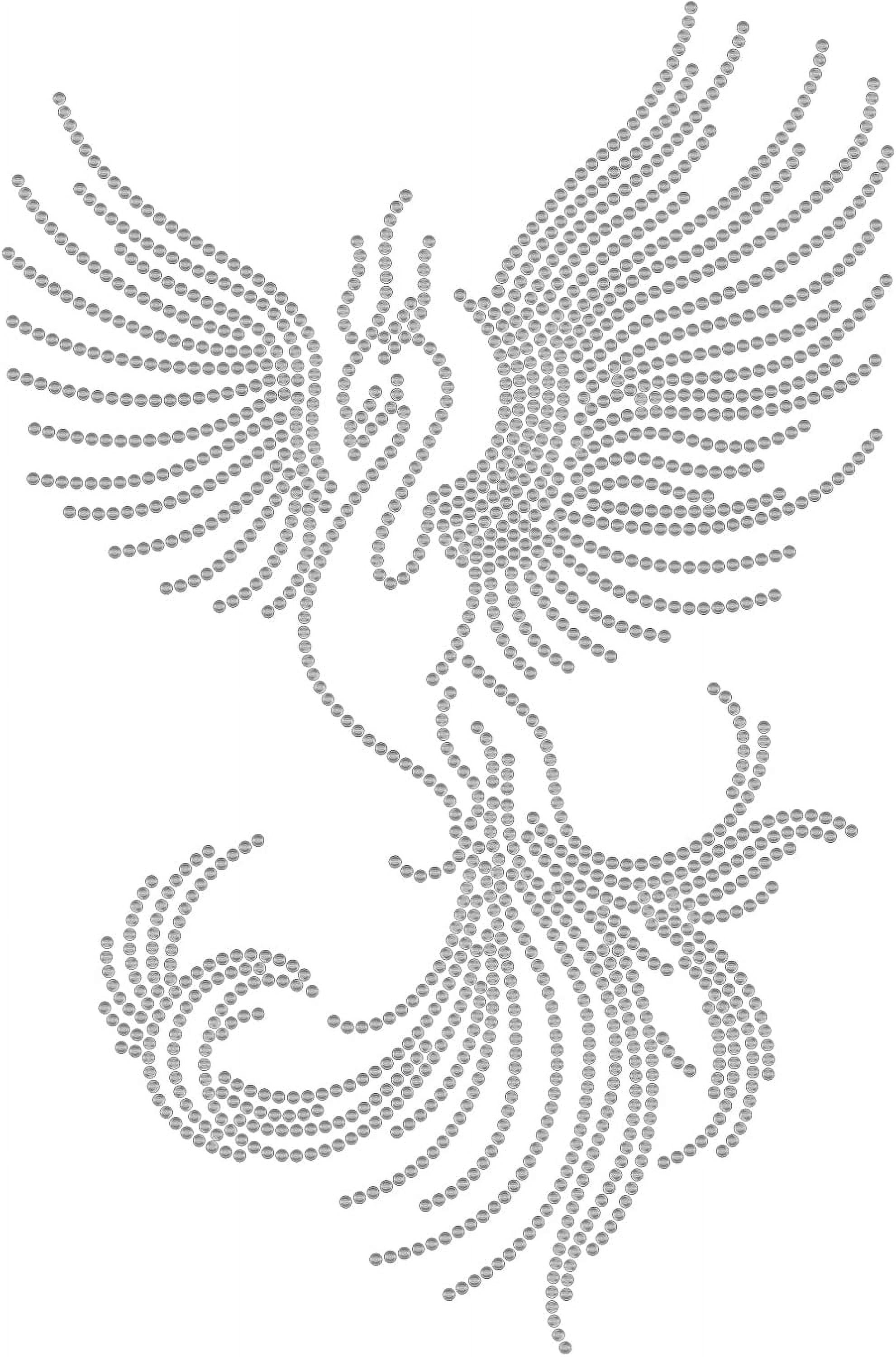 Rhinestone Iron on Hotfix Transfer Decal Phoenixl Crystal Rhinestone ...