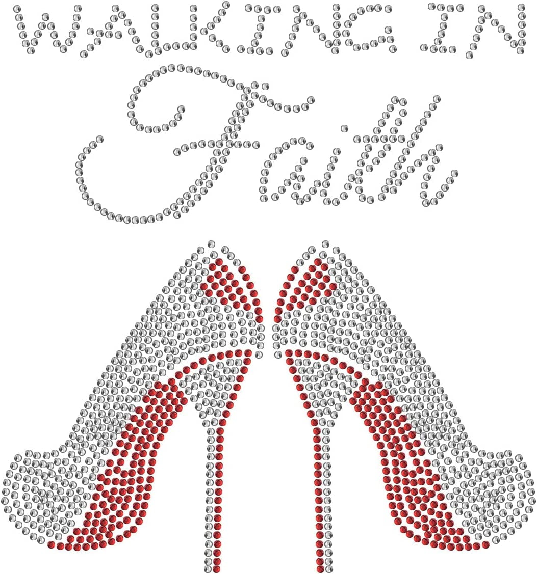 Rhinestone Iron on Hotfix Transfer Decal High-Heeled Shoes Heat ...