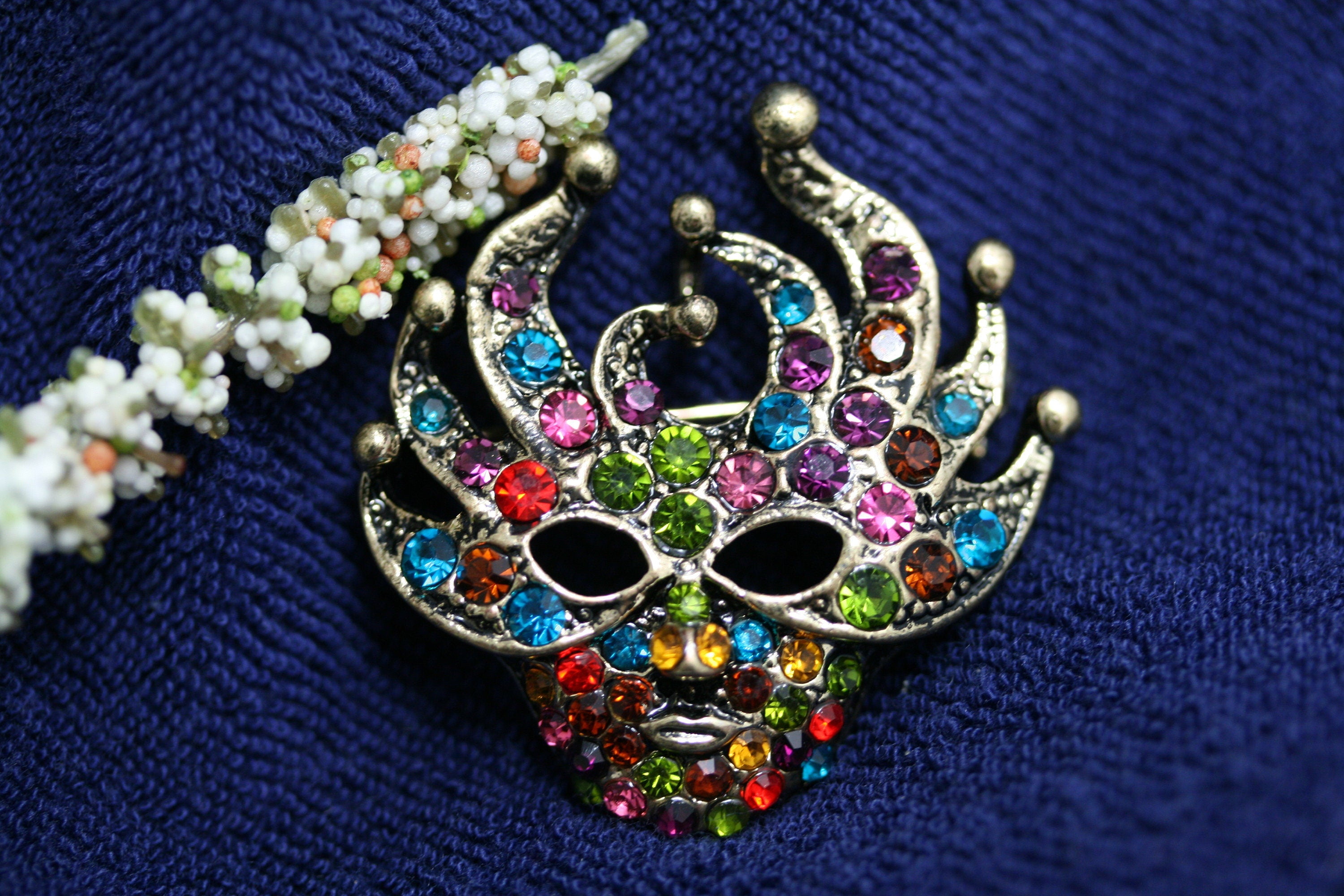 Just Love Jewels Mardi Gras Musk Multicolor Crystal Masquerade Ball ...