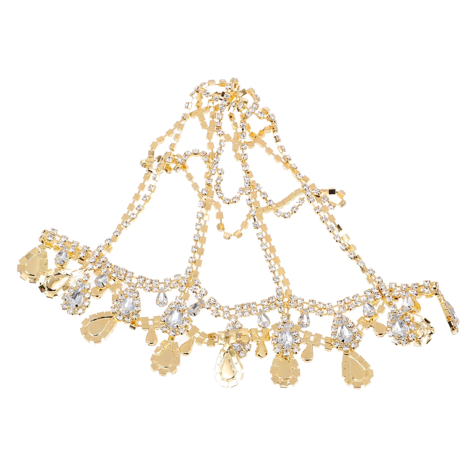 Rhinestone Mesh Headpiece Burlesque Outfits Hair Jewels - Walmart.com