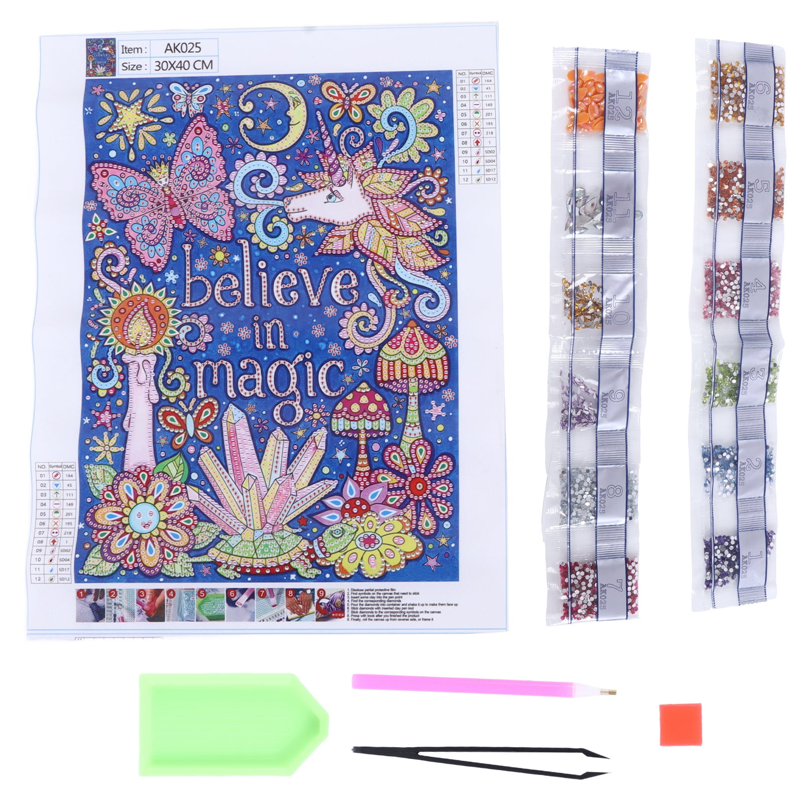 Rhinestone Painting Sparkling Exquisite Glossy Bright Colors ...