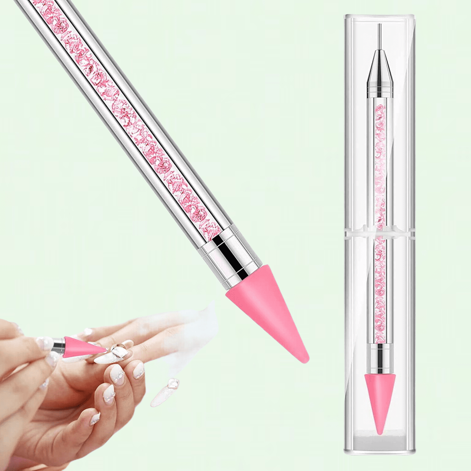 Rhinestone Picker Dotting Pen for Nail Art, Dual-ended Wax Pencil for ...