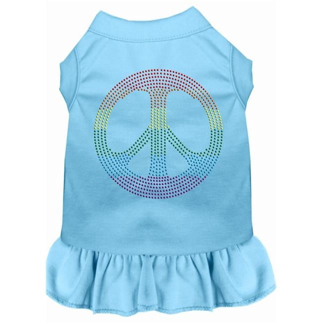 Rhinestone Rainbow Peace Dress, Baby Blue - Extra Large - Walmart.com