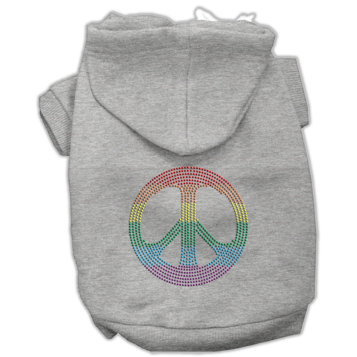Rhinestone Rainbow Peace Sign Hoodies - Walmart.com