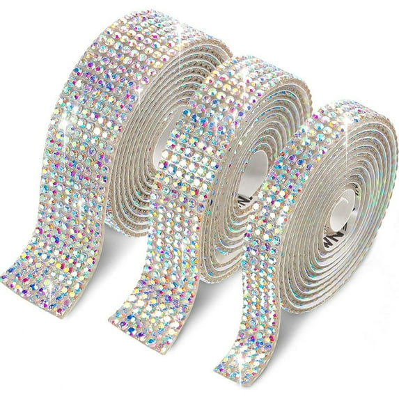 Rhinestone Ribbon Bedazzling Strips Self Adhesive Abcolor Rhinestone ...