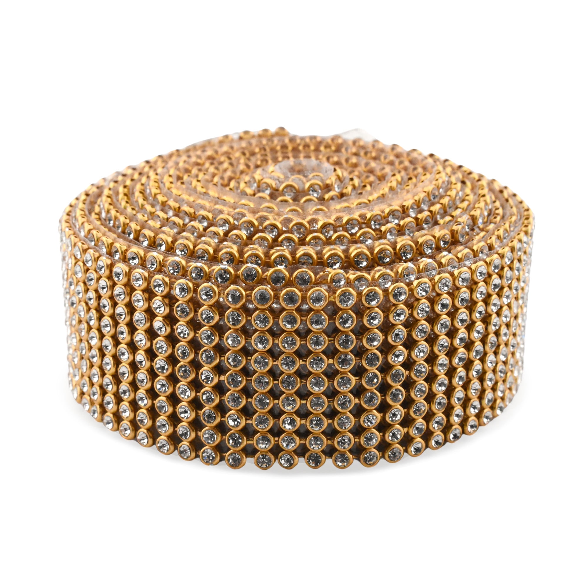 Rhinestone Ribbon Craft Trim, 1-1/4-inch, 2-yard, Gold - Walmart.com