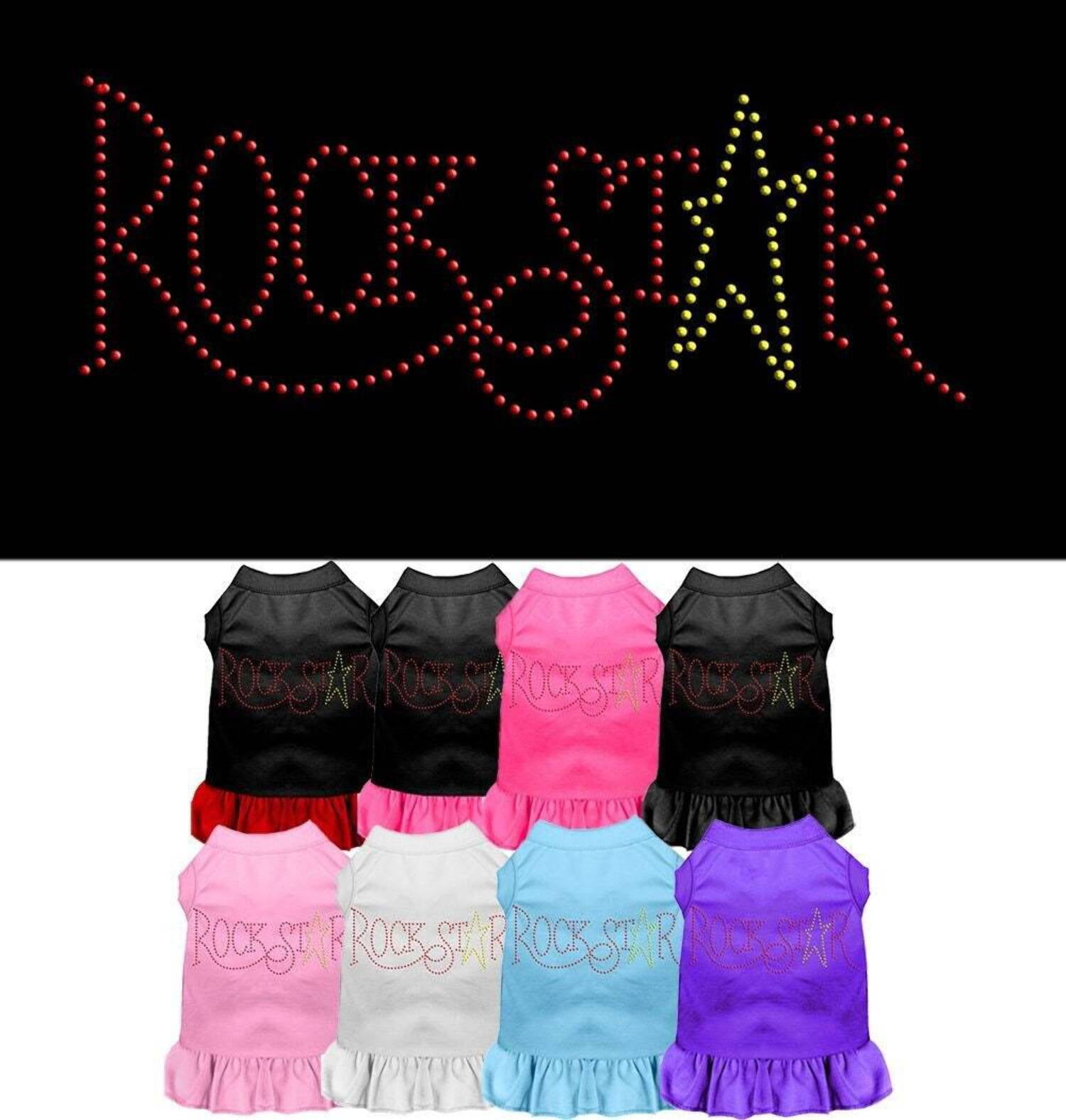 Pet Dog Cat Dress Rhinestone, "RockStar" - Walmart.com