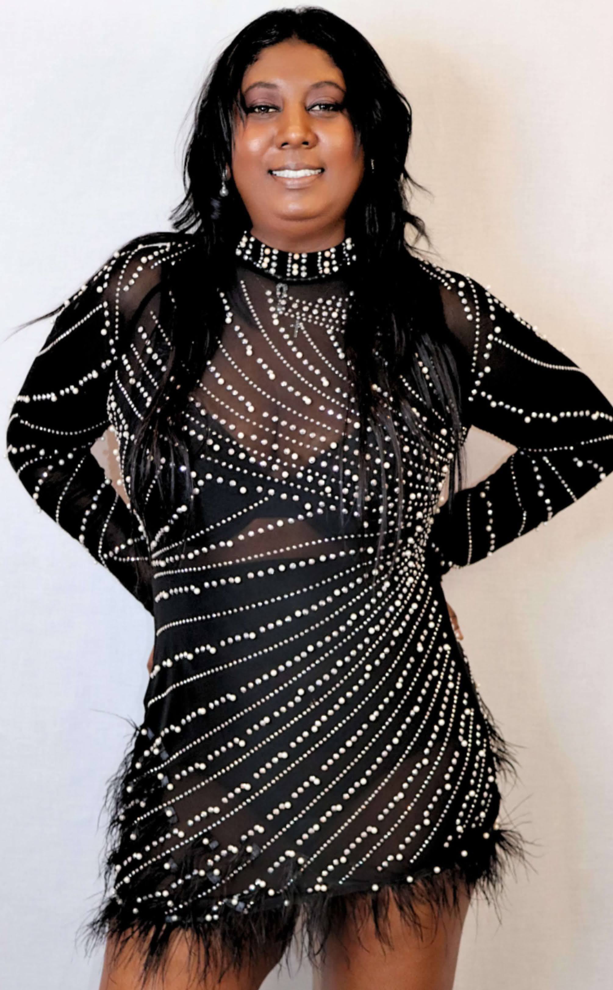 Rhinestone Sheer Mesh Feather Party Dress - Walmart.com